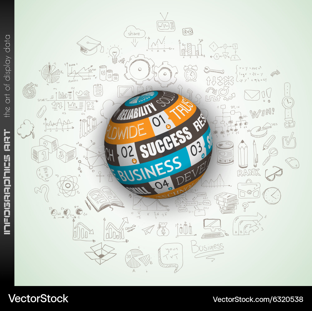 Success in business conceptual background Vector Image
