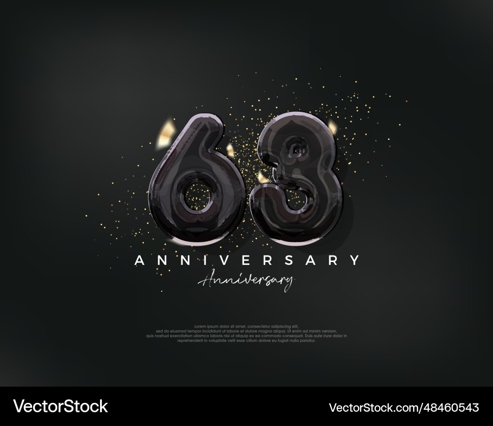 63rd anniversary celebration design with luxury Vector Image
