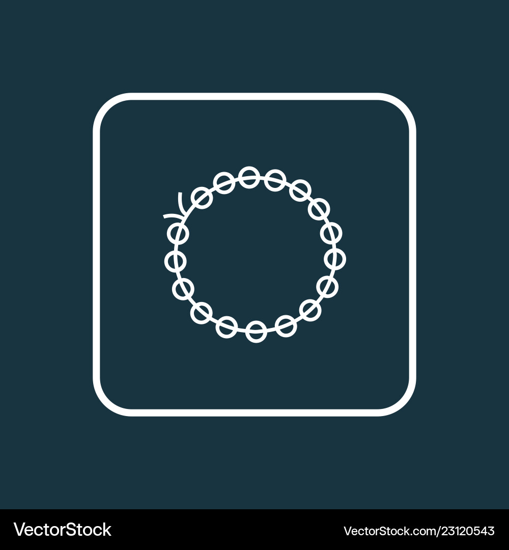 Beading icon line symbol premium quality isolated Vector Image