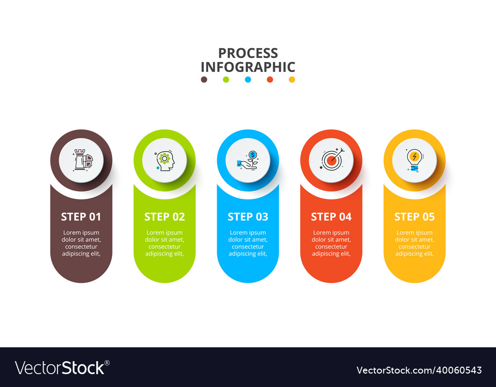 Business data visualization process chart Vector Image