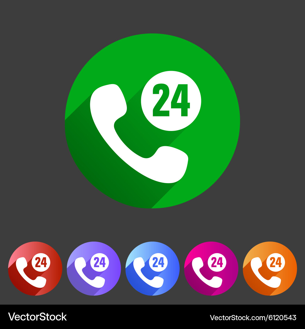 Call support center icon flat web sign symbol logo
