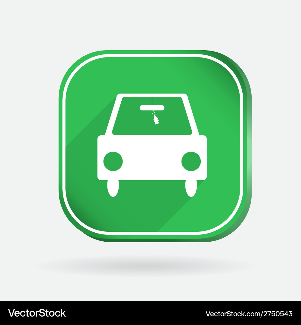 Car symbol color square icon Royalty Free Vector Image