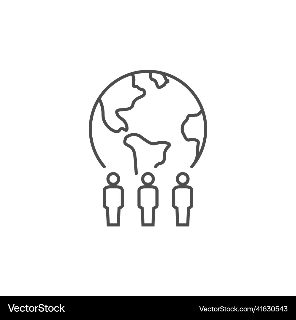 Community people icon global team world Royalty Free Vector
