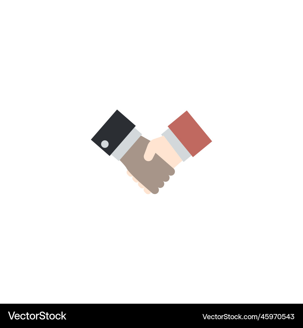 Cooperation creative icon flat from success Vector Image