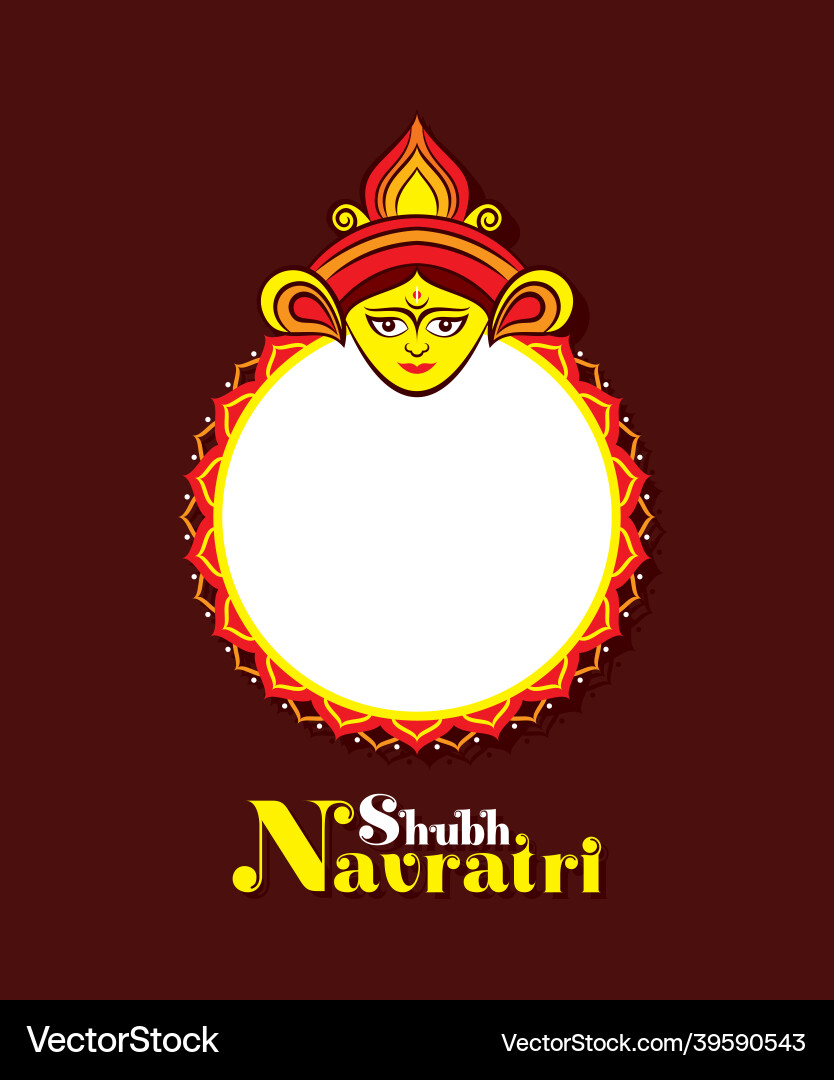 Creative poster design for shubh navratri Vector Image