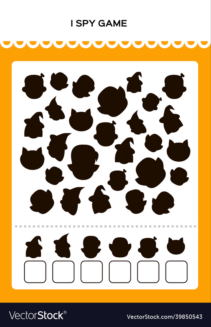 Happy halloween i spy math game for kids Vector Image