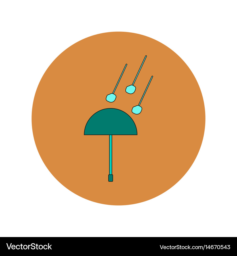 In flat design of hail Royalty Free Vector Image