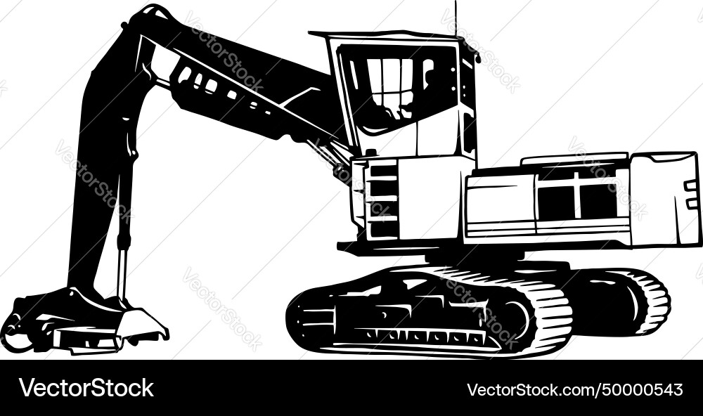 Log loader - special vehicle - heavy machinery Vector Image
