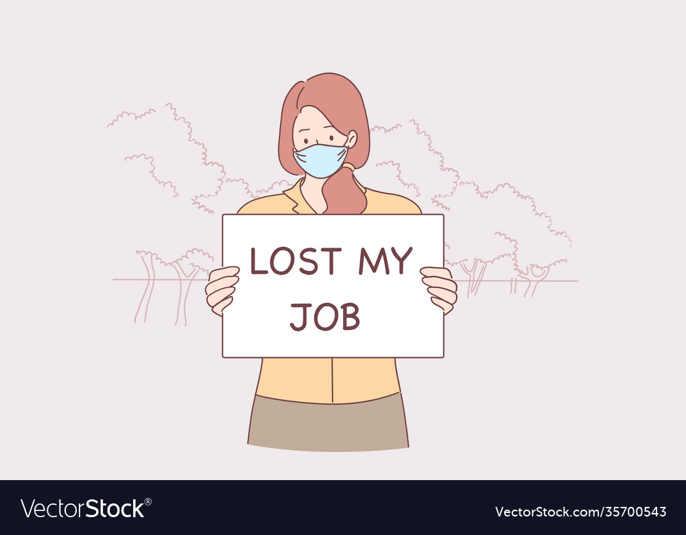 Losing job during pandemic times concept Vector Image