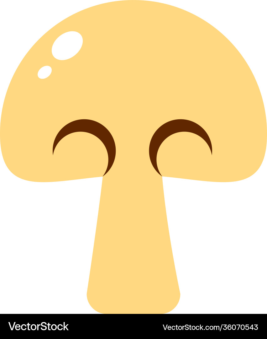 Mushroom slice icon colorful design Royalty Free Vector