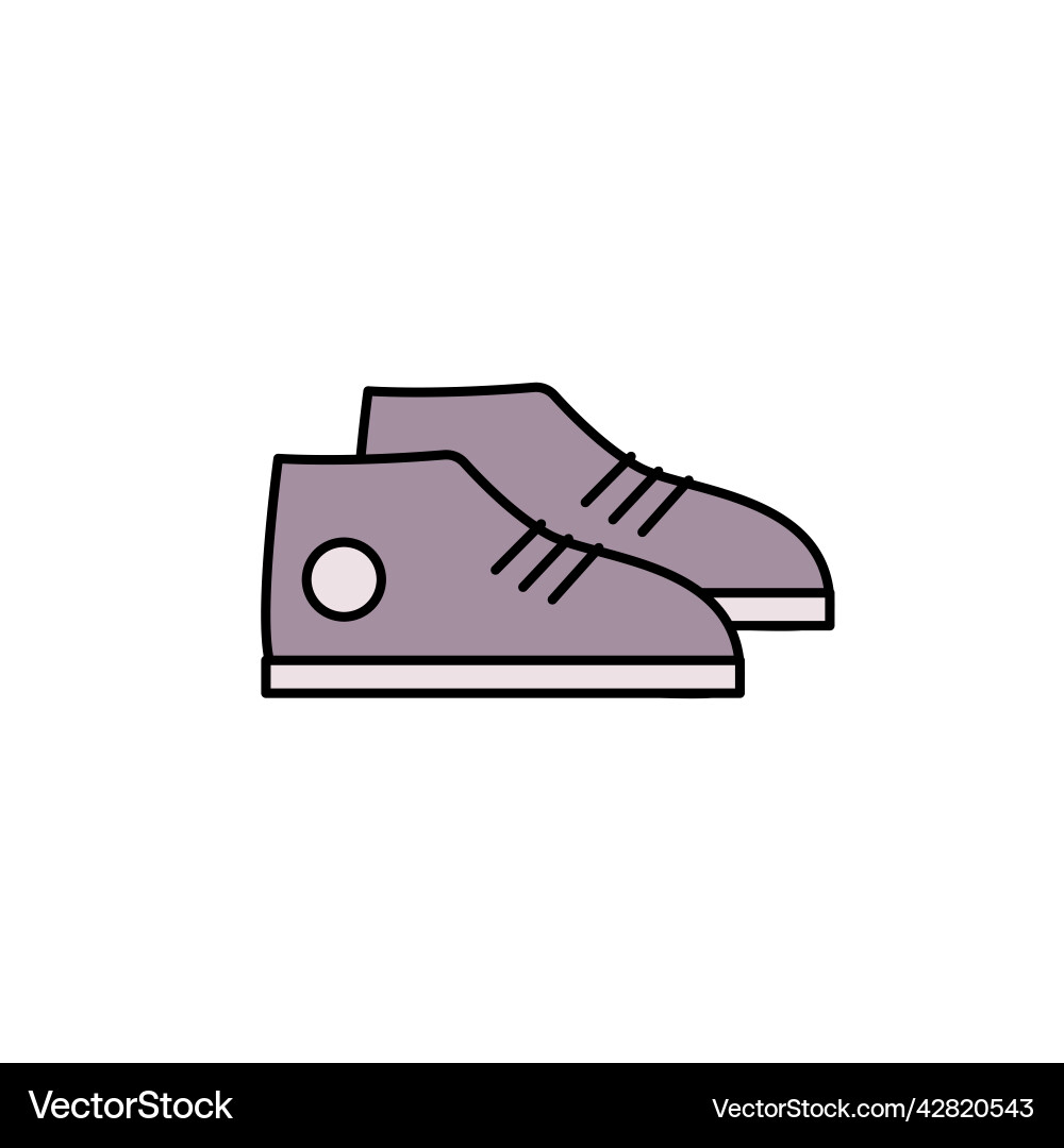 Pair of sneakers icon Royalty Free Vector Image