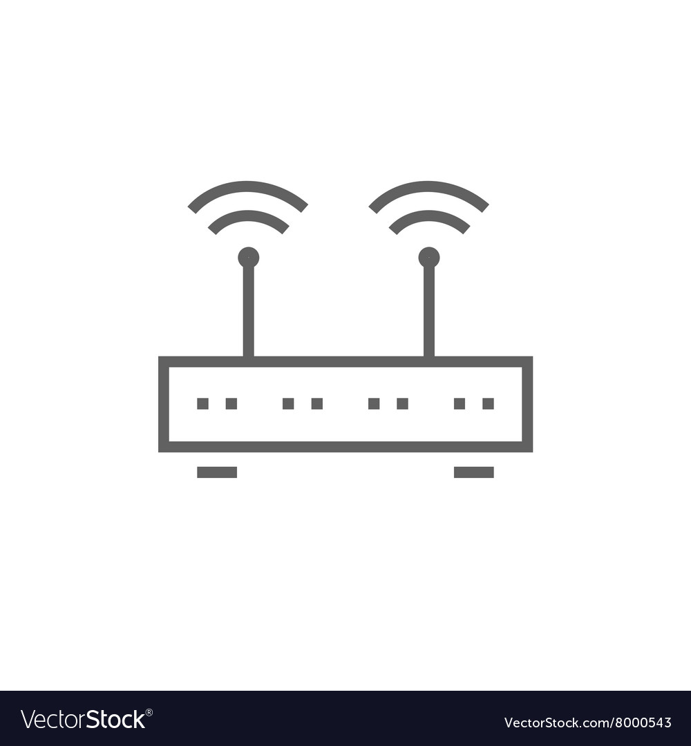 Wireless router line icon Royalty Free Vector Image Wireless router line icon Royalty Free Vector Image