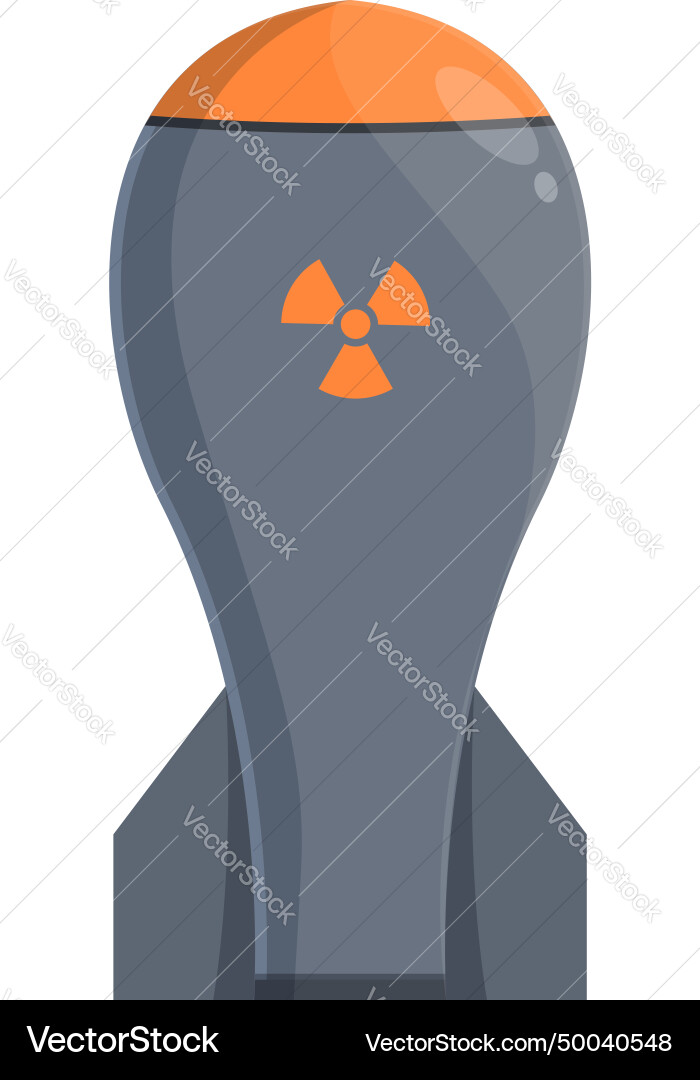 Big bomb icon cartoon nuclear weapon Royalty Free Vector