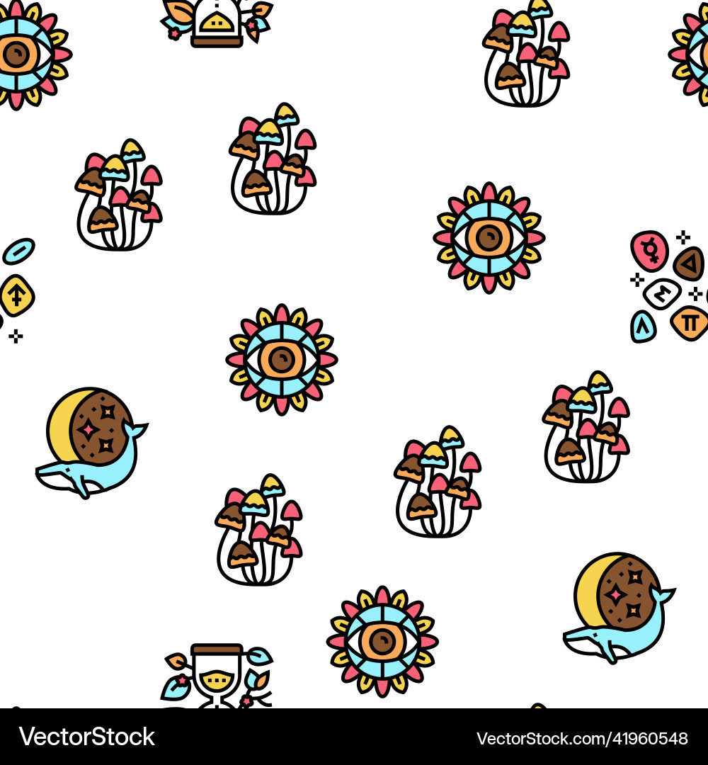 Boho style decoration seamless pattern Royalty Free Vector