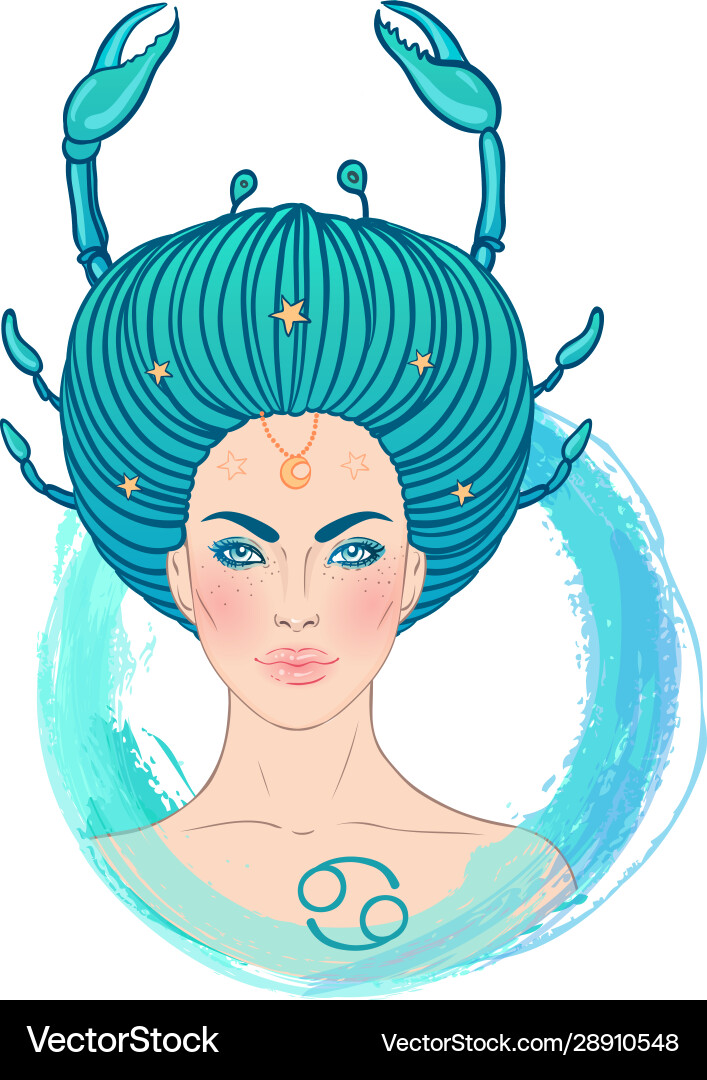 Cancer astrological sign Royalty Free Vector Image