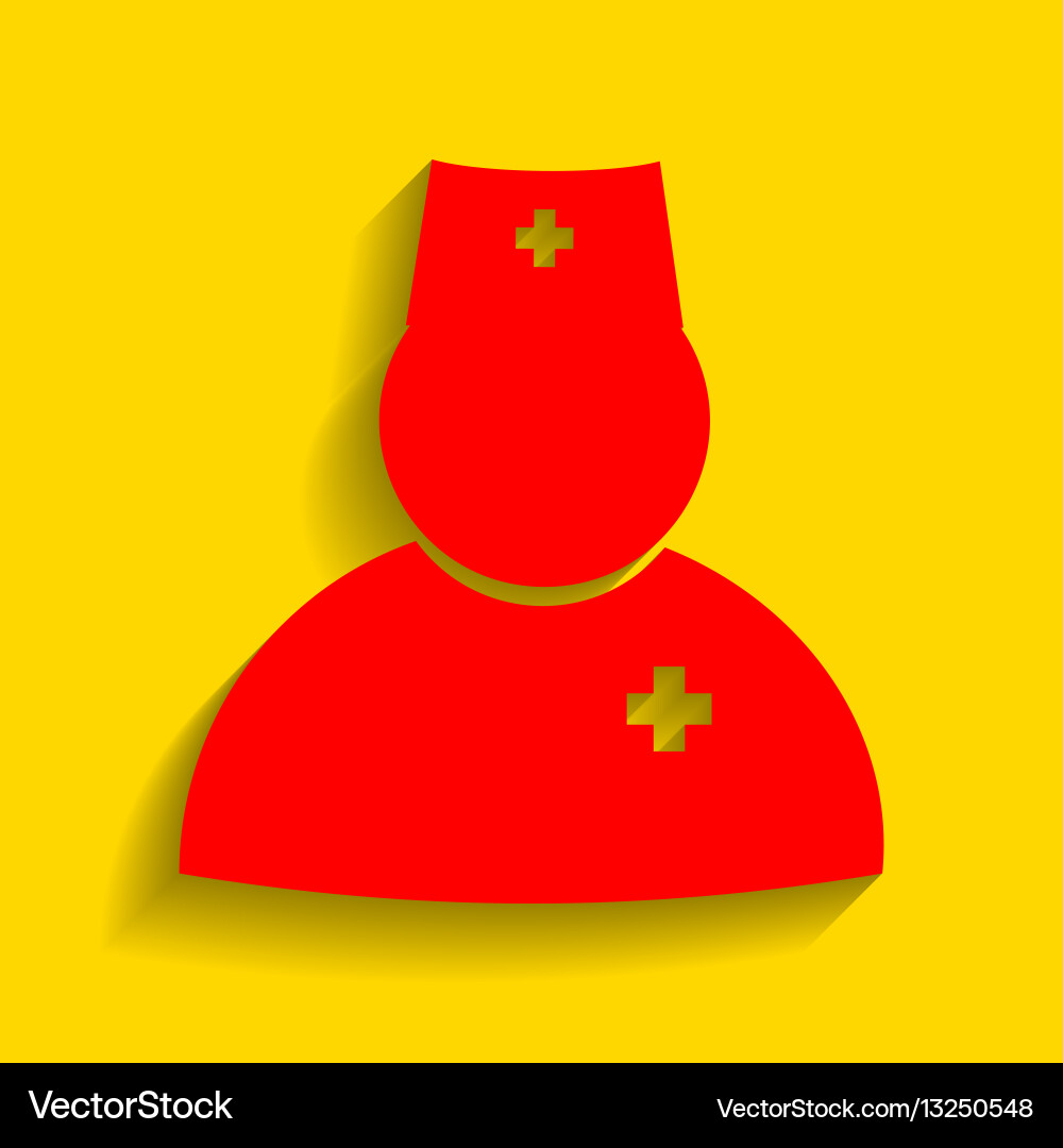 Doctor sign red icon Royalty Free Vector Image