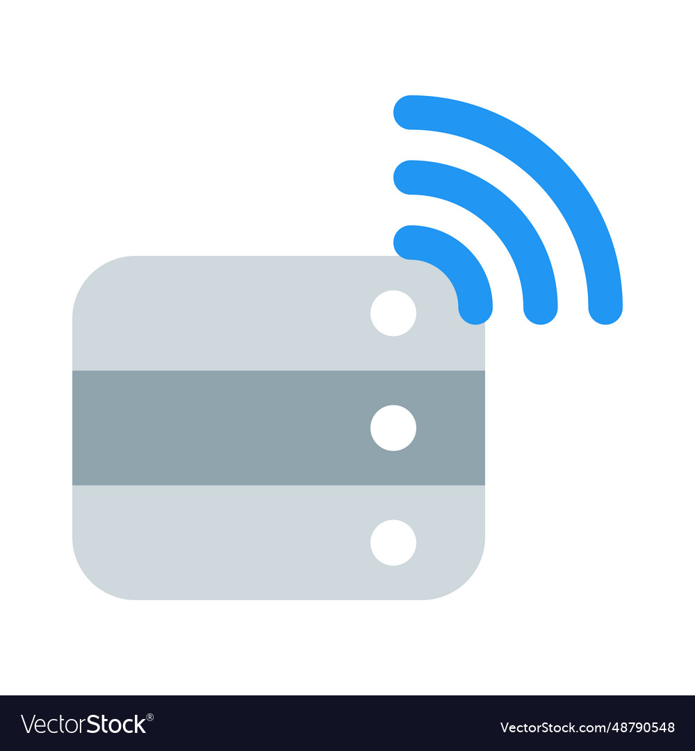 Information storage with a wireless database Vector Image