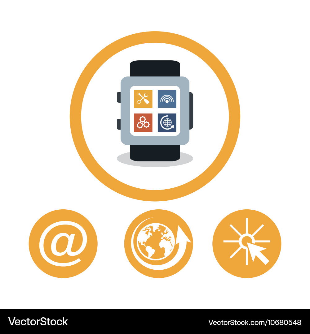 Internet of things and media design Royalty Free Vector