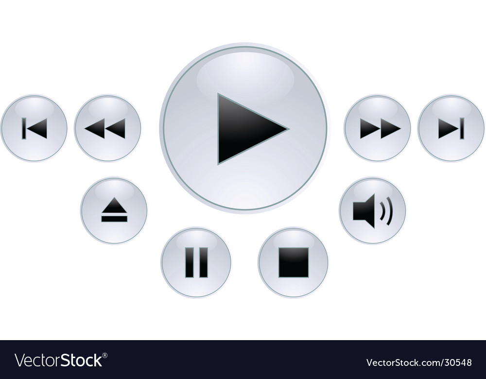Panel for media player Royalty Free Vector Image
