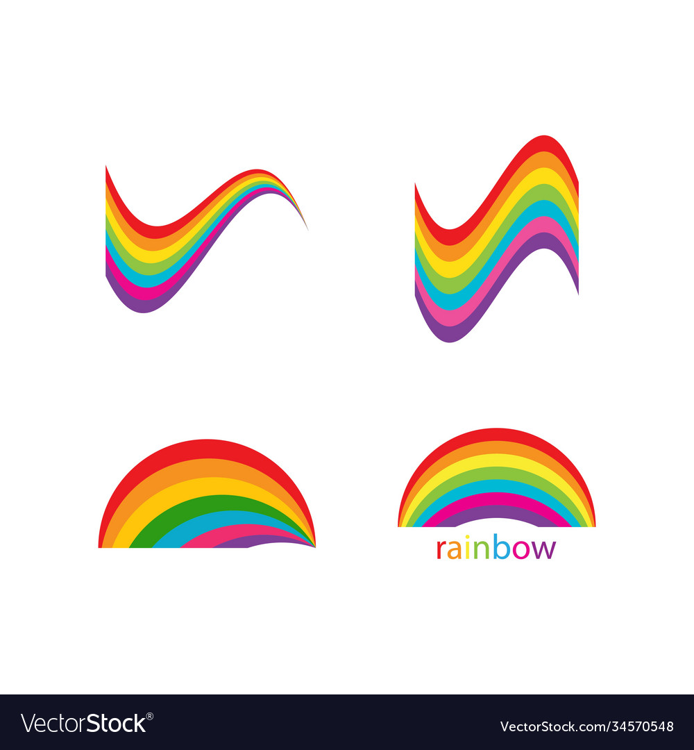 Rainbow logo Royalty Free Vector Image - VectorStock