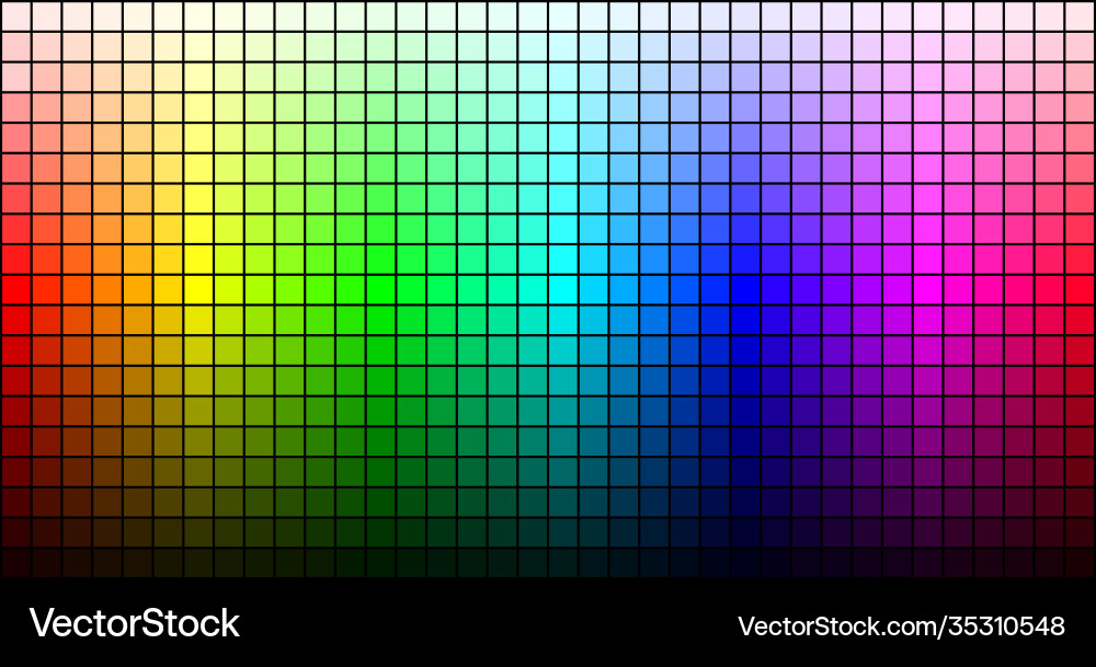 Rainbow mosaic hue and brightness on black Vector Image