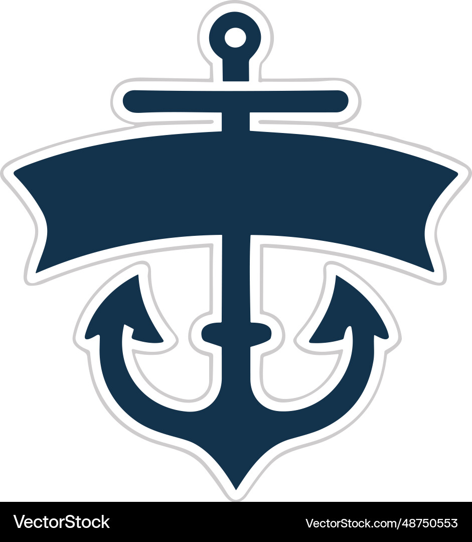 Anchor logo banner design on white background Vector Image