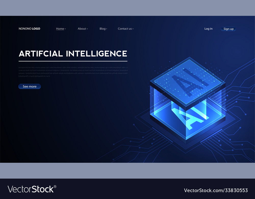 Artificial intelligence machine learning ai data Vector Image