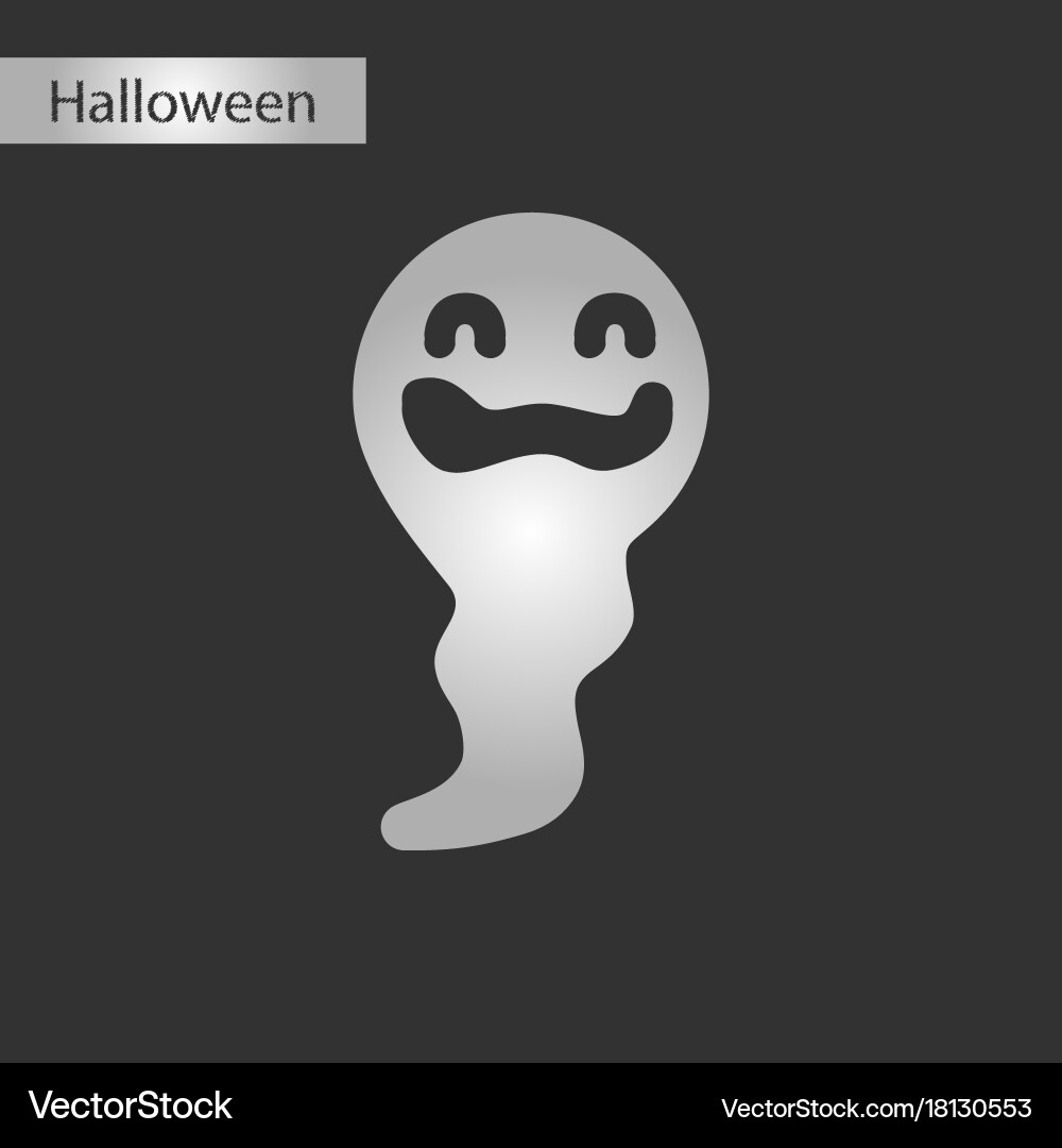 Black and white style icon halloween ghost Vector Image