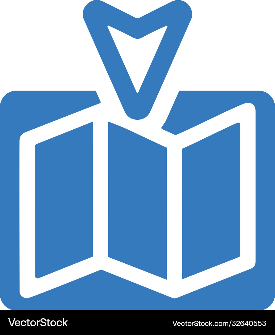 Gps navigate navigator icon blue color Royalty Free Vector