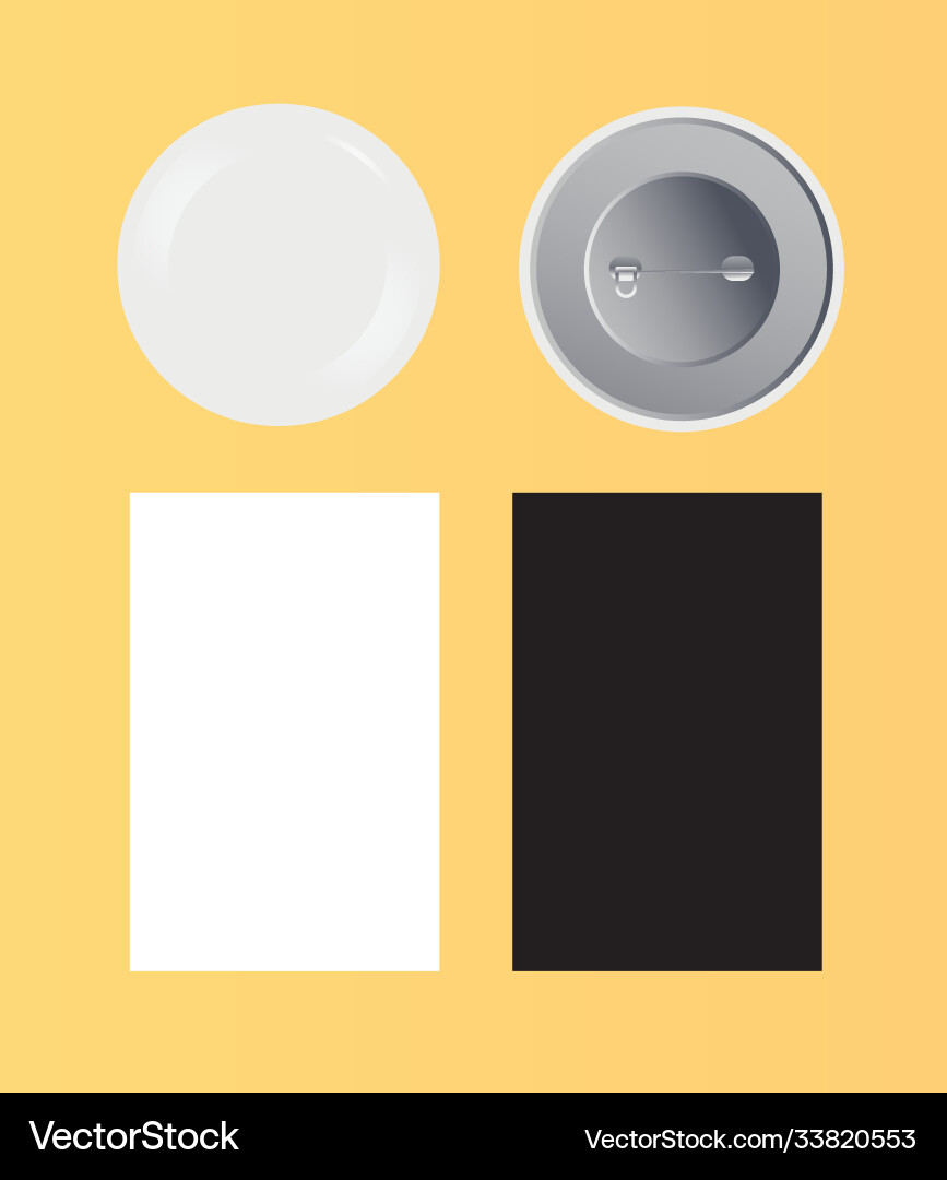 Mockup cards and pins design Royalty Free Vector Image