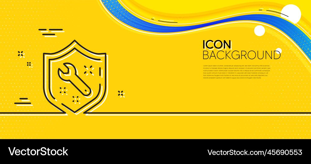 Spanner tool line icon repair service sign Vector Image