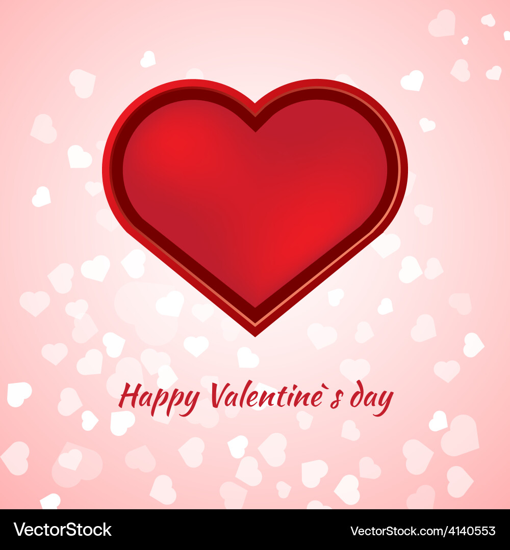Valentines day card on pink background Royalty Free Vector