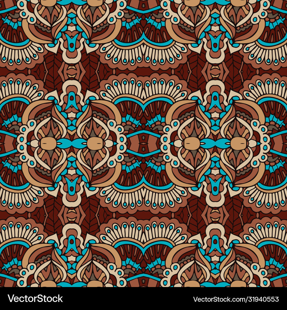 Vintage abstract geometric ethnic boho seamless Vector Image