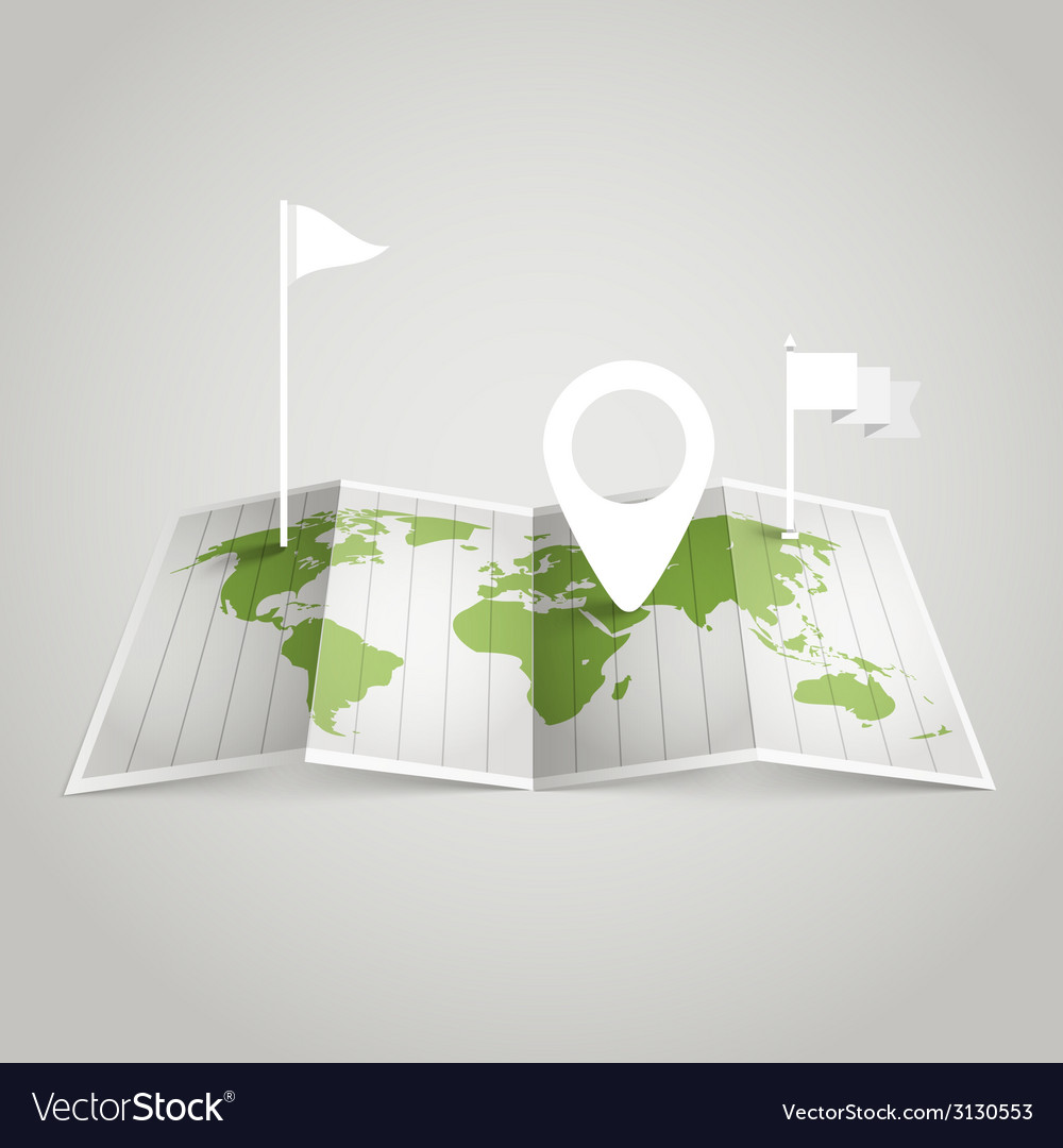World map with different marks Royalty Free Vector Image