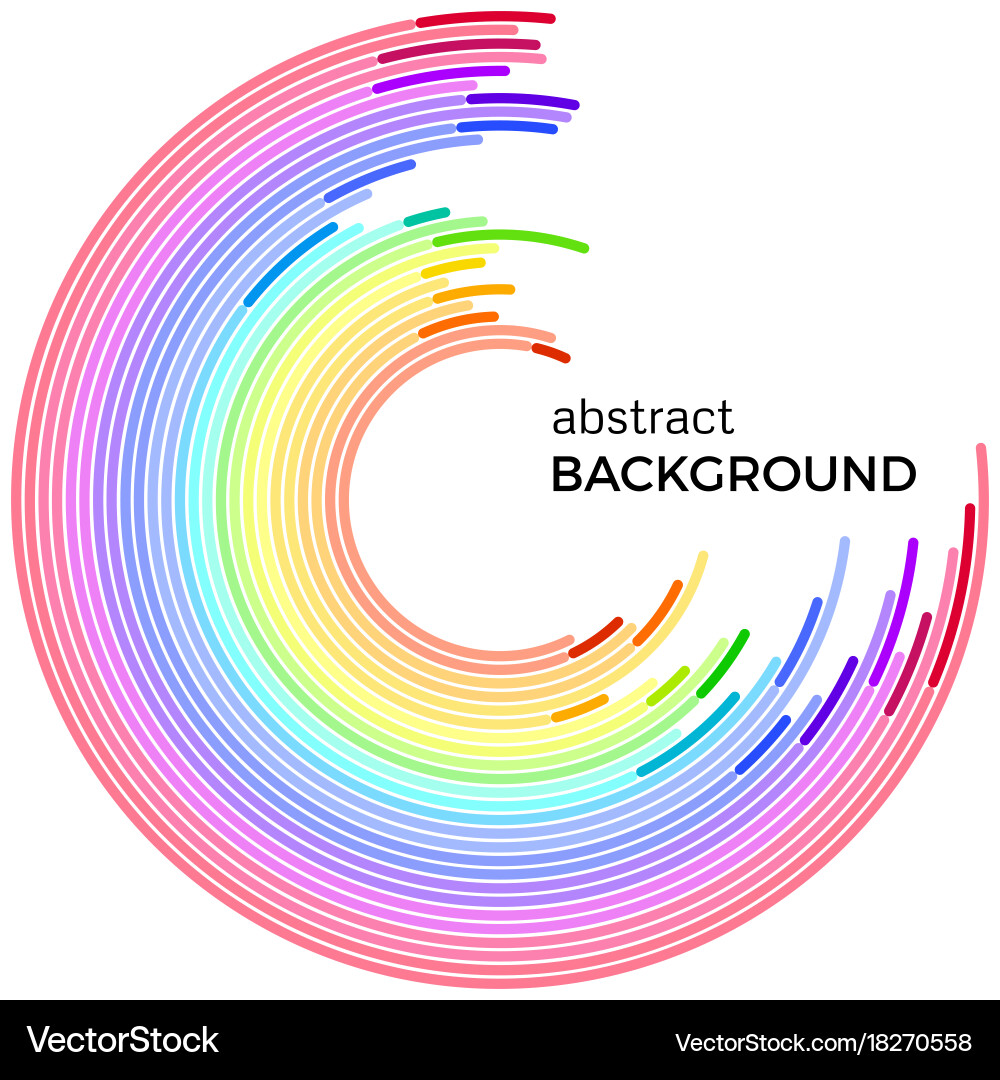 Background with bright rainbow colorful lines Vector Image