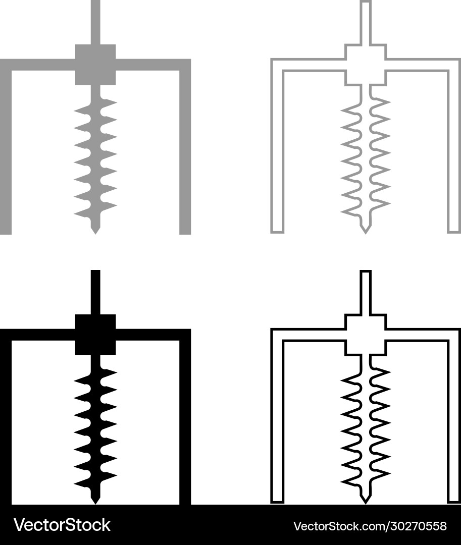 Drilling rig bore for ground mine industry Vector Image