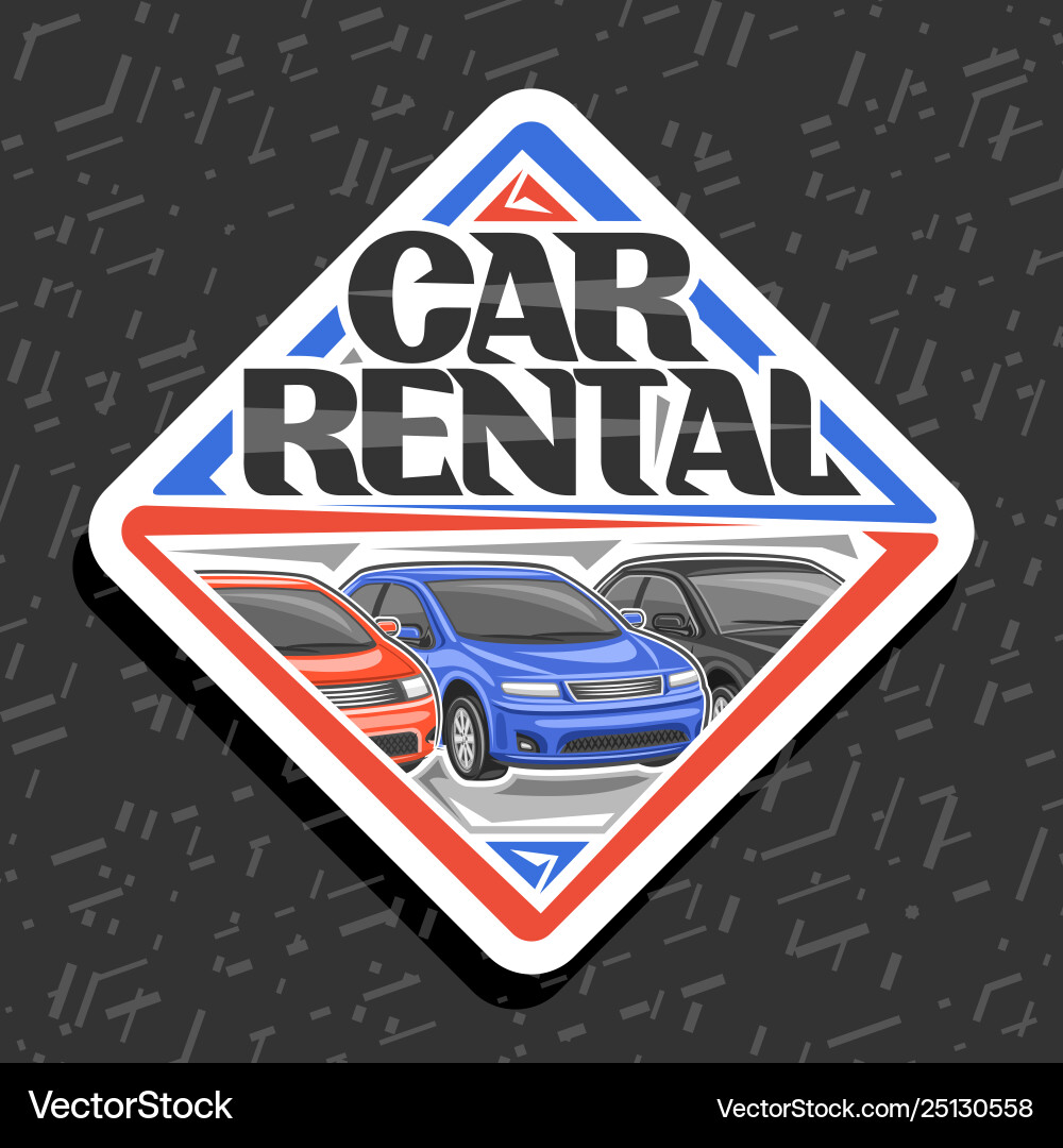 Logo for car rental Royalty Free Vector Image - VectorStock