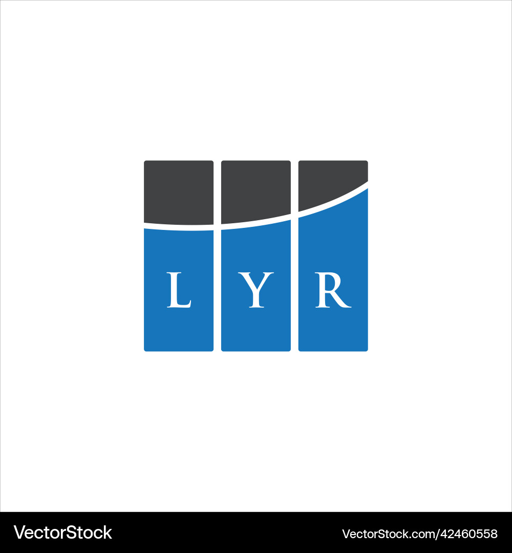 Lyr letter logo design on white background Vector Image