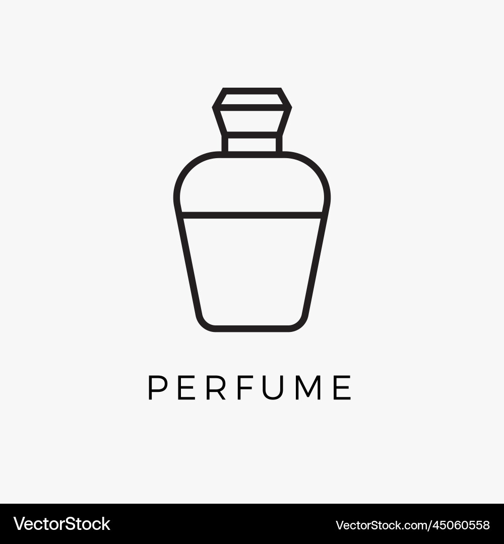 Perfume bottle line icon fragrance linear Vector Image