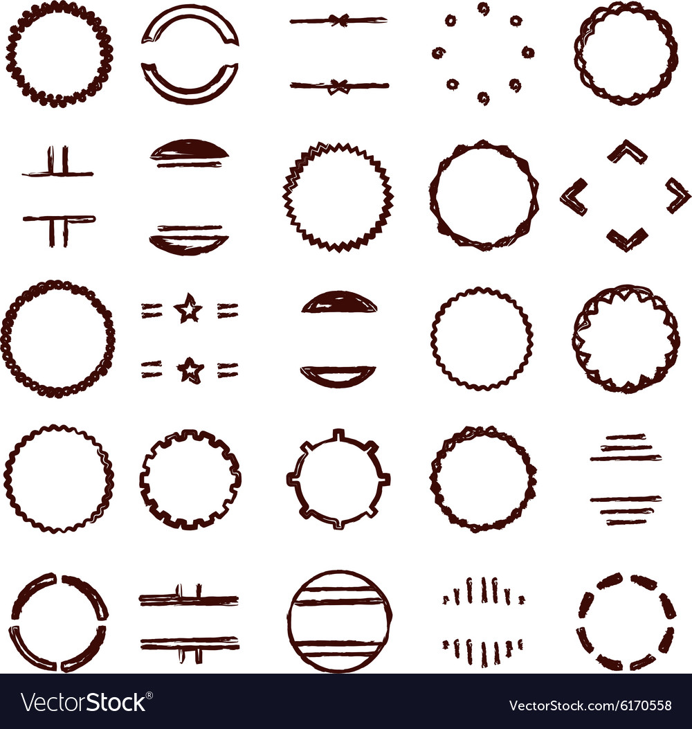 Round frames Royalty Free Vector Image - VectorStock