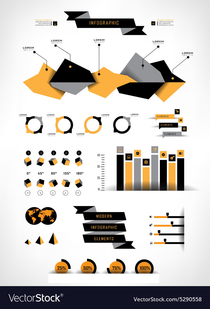 Set elements of infographics Royalty Free Vector Image