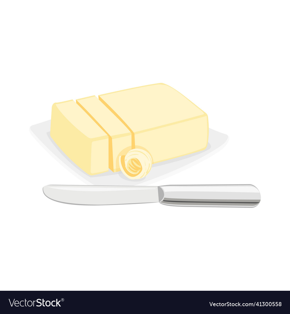 Stick of butter Royalty Free Vector Image - VectorStock