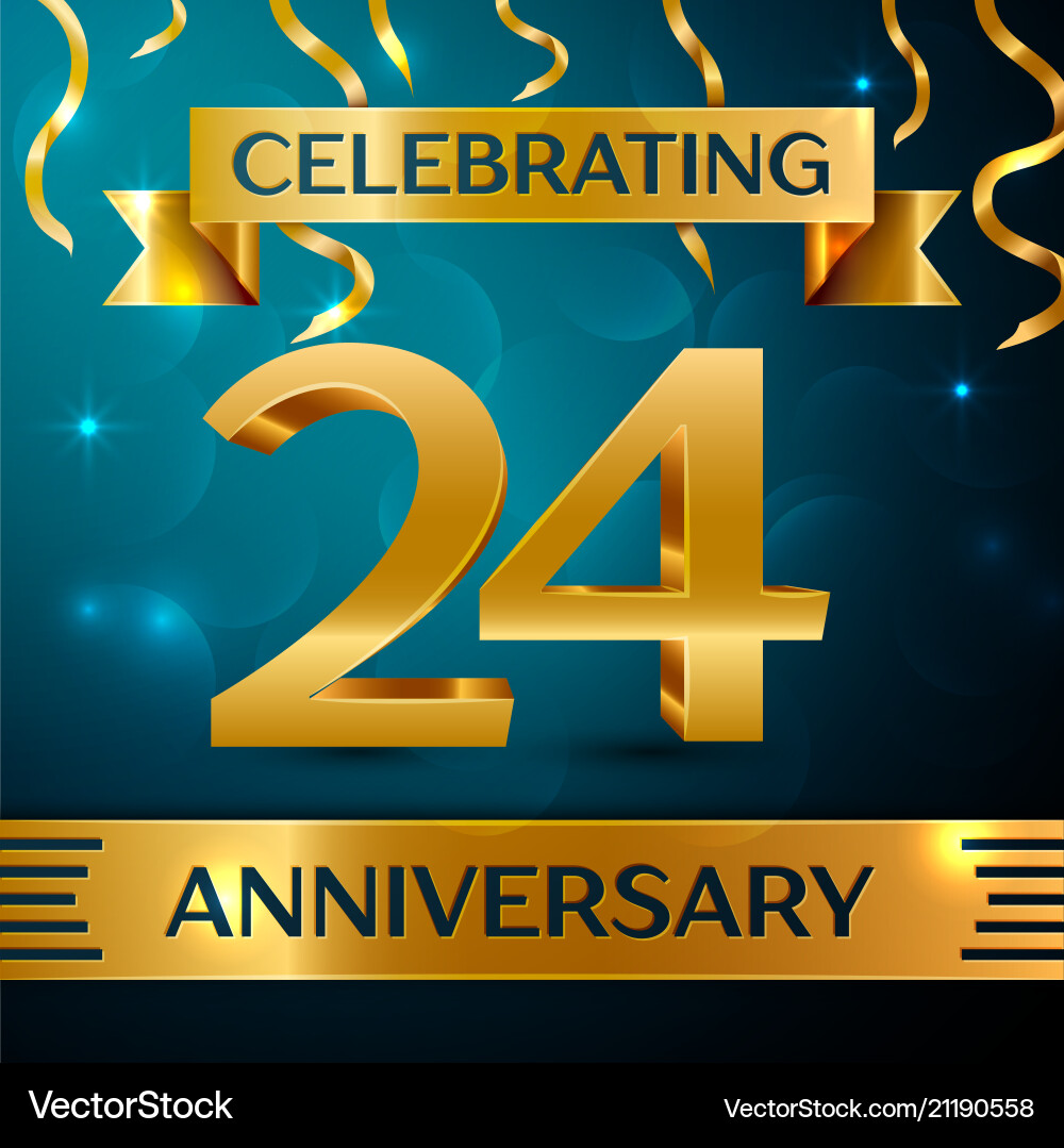Twenty four years anniversary celebration design Vector Image