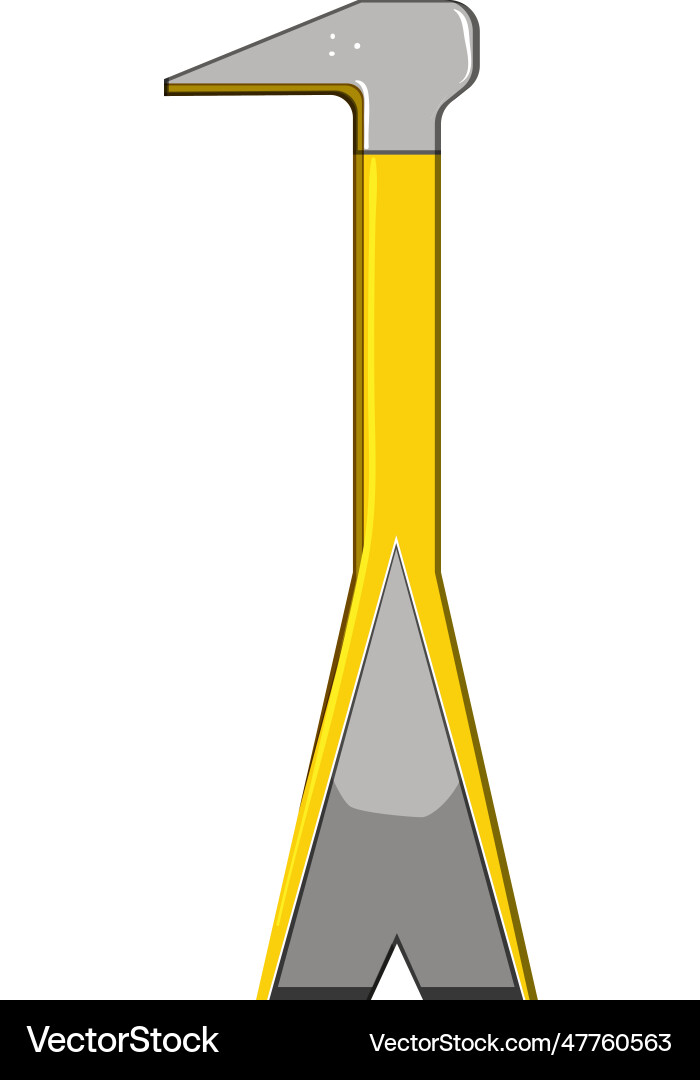 Carpentry crowbar metal cartoon Royalty Free Vector Image