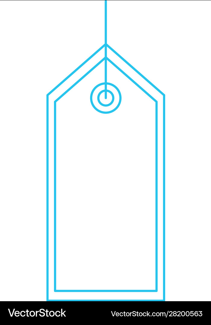 Commercial tag hanging isolated icon Royalty Free Vector