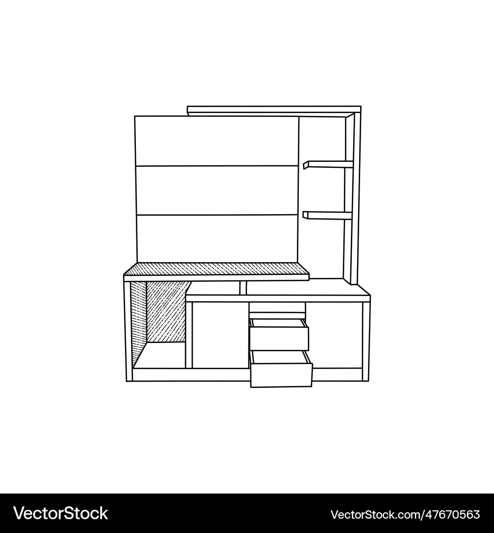 Cupboard icon interior furniture design template Vector Image
