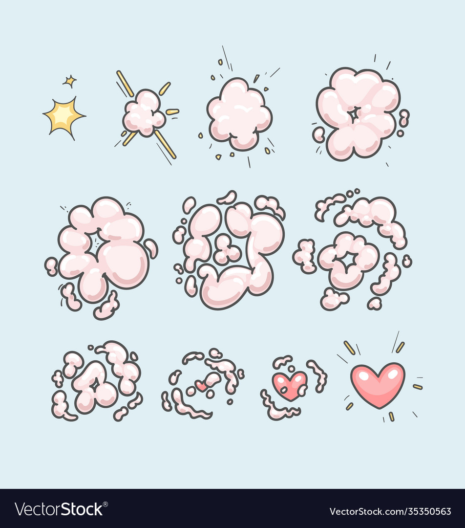 Explosion set Royalty Free Vector Image - VectorStock