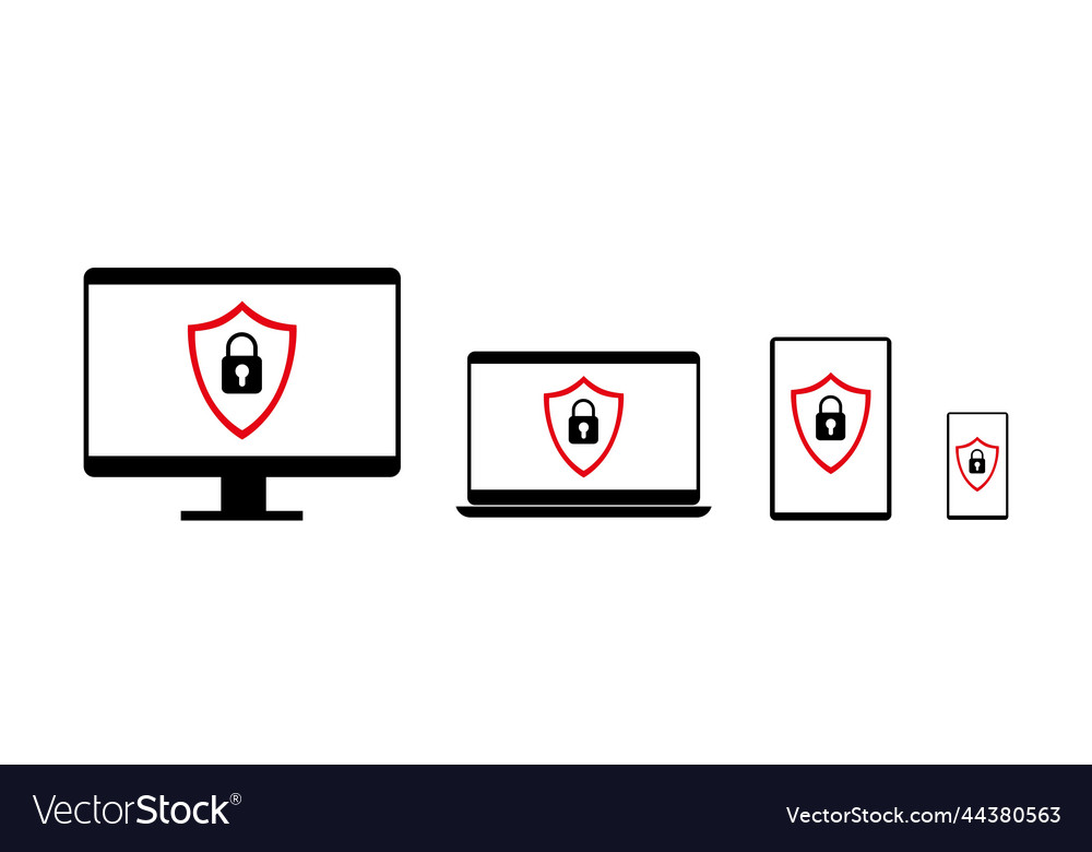Internet or computer security Royalty Free Vector Image