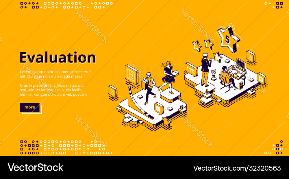 Landing page rating and evaluation service Vector Image