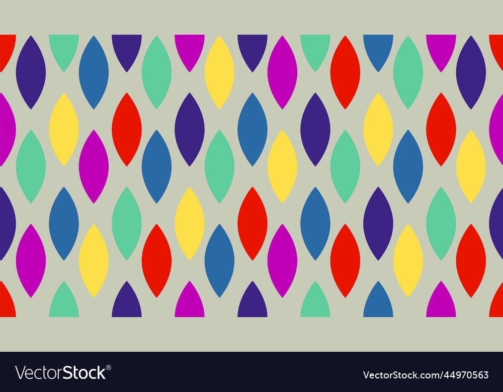 Retro geometric seamless pattern petals or leaves Vector Image